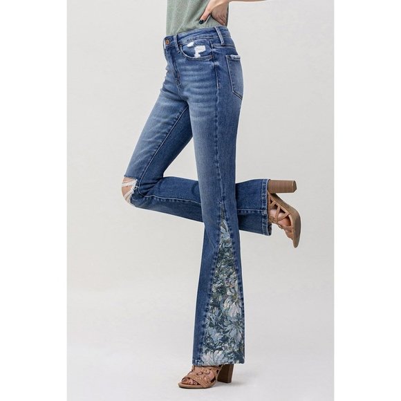 VERVET BY FLYING MONKEY | Jeans | Vervet High Rise Tapestry Panel Flare ...
